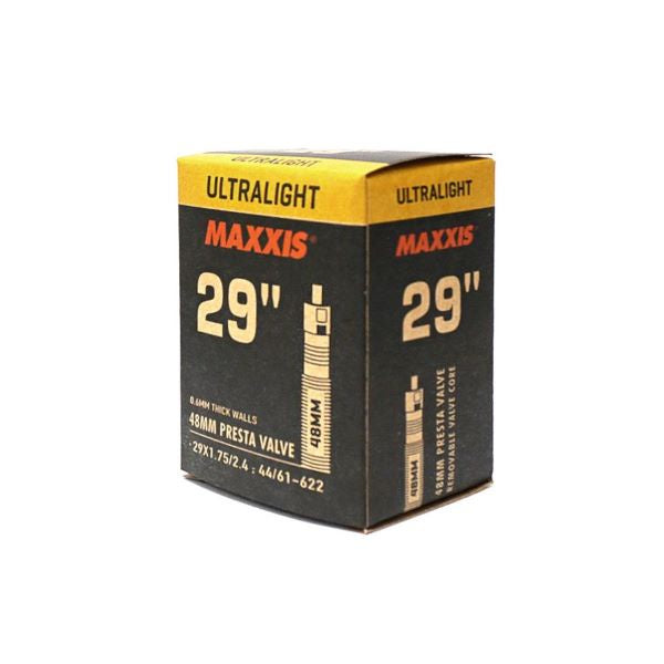 Maxxis Ultralight Tube / 29x1.75/2.4" / 48mm Presta - The Hub Cycle Centre